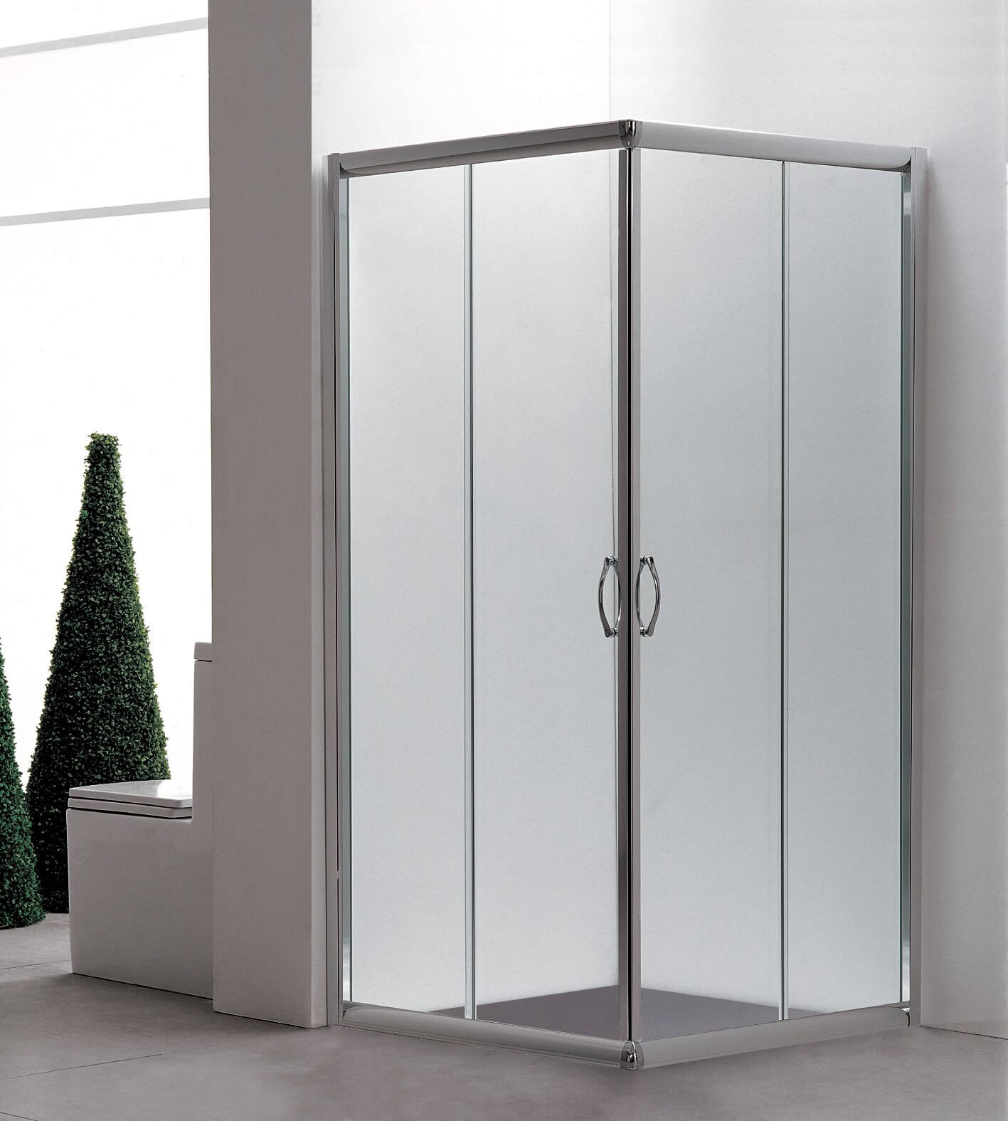 ΣΕΙΡΑ INFINITY CORNER ΓΩΝΙΑΚΗ ΣΥΡΟΜΕΝΗ ΚΑΜΠΙΝΑ ΜΠΑΝΙΟΥ - Vlavianos Glass